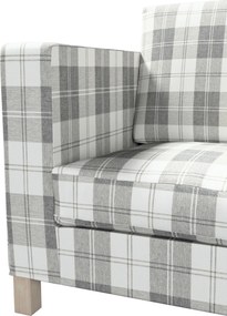 Potah na pohovku IKEA  Karlanda 3-místná nerozkládací, krátký barva šedá látka pletený vzor, vzorované