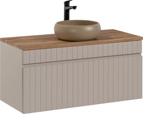 Comad Koupelnová skříňka s deskovým umyvadlem SET - ICC B 100 kašmír/dub coast evoke