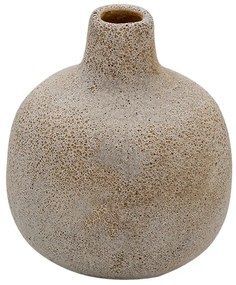 Krémová keramická váza s patinou Noor – 9x9 cm