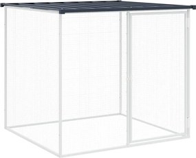 Klec pro kuřata se střechou antracitová 103 x 98 x 90 cm ocel 172337