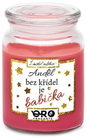 Svíčka Anděl bez křídel – babička (Vůně svíčky: Višně v čokoládě)