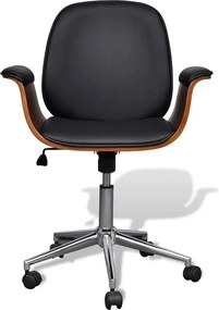 Otočné křeslo ohýbané dřevo a umělá kůže 241057