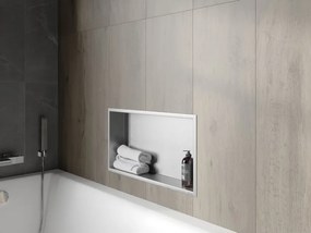 Mexen X-Wall-R výklenková police s límcem 60 x 30 cm, inox - 1910603010