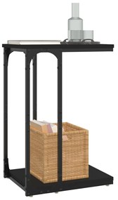 Odkládací stolek černý 40 x 30 x 60 cm kompozitní dřevo - Default Title