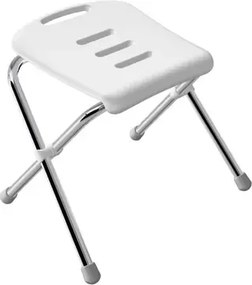 Spirella SITZ sedátko do sprchy skládací bílé / chromovaná ocel / 47 c