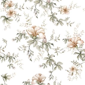 Dekornik Tapeta divoké květiny bílá 280x50 cm