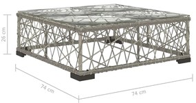 vidaXL Marketos 10dílná zahradní sedací souprava s poduškami polyratan šedá