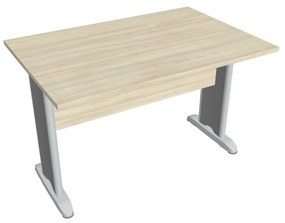 Stůl jednací rovný 120 cm - Hobis Cross CJ 1200 Dekor stolové desky: akát, Dekor lamino podnože: akát, Barva nohou: Stříbrná
