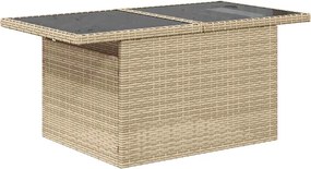 6dílná zahradní sedací souprava s poduškami béžová polyratan 3274968