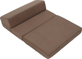 Skládací matrace/křeslo, 2v1, světle hnědá, VEDIS