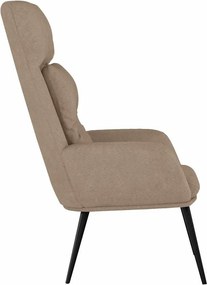 Relaxační křeslo taupe umělá broušená kůže 341280