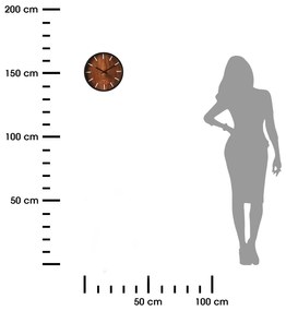 Nástěnné hodiny Lucy, černá/hnědá