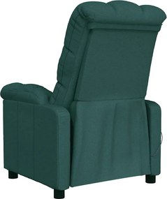 Masážní křeslo tmavě zelené textil 289812