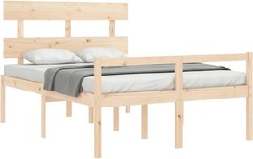 Postel s čelem pro seniory Small Double masivní dřevo 3195321