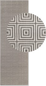 ELLE Decoration, Běhoun Perles 106185 White Grey z kolekce Elle, 80x240, šedá, ložnice