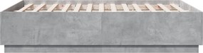 Rám postele betonově šedý 135 x 190 cm kompozitní dřevo 3209740