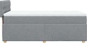 Box spring postel s matrací světle šedá 80 x 200 cm textil 3286514