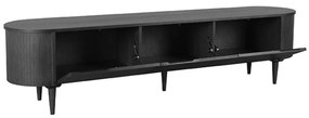 LABEL 51 dřevěný TV stolek OLIVA 55x220 cm černý ME-70.058
