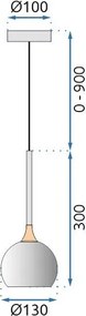Toolight REA, LAMP LED G087-1CP BLACK CHROME, OSW-09704