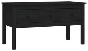 820945 vidaXL Konferenční stolek černý 102 x 49 x 55 cm masivní borové dřevo