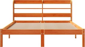 Rám postele s čelem voskově hnědý 150 x 200 cm masivní borovice 3306560