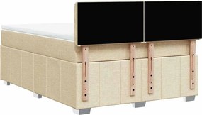 Box spring postel s matrací krémová 140x190 cm textil 3287075