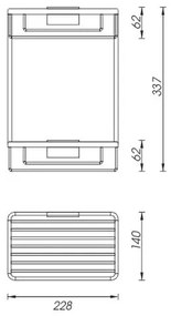 NIMCO Ki 14017D-26 - Dvoupatrová nástěnná police do sprchy KIBO lesklý chrom