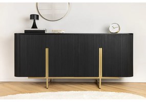 Massive home | Ručně vyrobená komoda GATSBY 160cm retro styl mango, černá zlatá