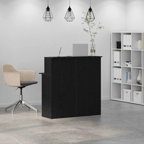 vidaXL Recepční stůl 100x50x103,5 cm kompozitní dřevo [859029] Barva: Černá