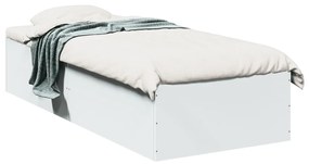 Rám postele bílý 90 x 190 cm kompozitní dřevo