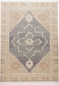 Diamond Carpets India, Ručně vázaný kusový koberec Heriz Wood DE 2005 Grey Mix, 200x290, béžová, chodba / předsíň