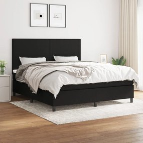 Box spring postel s matrací černá 160x200 cm textil 3141627