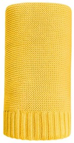 NEW BABY bambusová pletená deka 80x100 cm žlutá