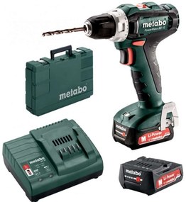 Metabo - 12V AKU vrtací šroubovák, 2x aku 2,0 Ah Li-Power, nabíječka 601036500
