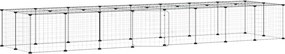 36panelová ohrádka pro zvířata s dvířky černá 280 x 70 x 35 cm ocel 3114057