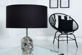 Invicta Interior Luxusní stolní lampa stříbrná - Scull