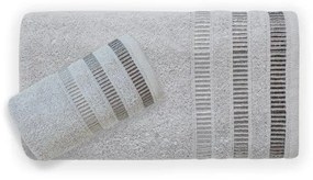 Bavlněný ručník Sagitta 50x90 cm stříbrný