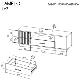 Televizní stolek Lamelo LA7