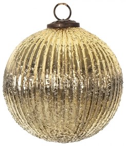 Zlatá skleněná vánoční ozdoba koule Emma – 14x14 cm