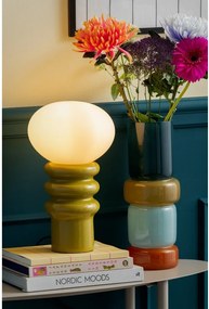 Khaki keramická stolní lampa (výška 33,5 cm) Catania Aro – Leitmotiv
