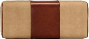 Lavice gymnastický kůň 58 cm hnědá pravá kůže a mangovník 320785