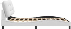 Rám postele bez matrace Hvar bílý 140x200 cm umělá kůže 3208003