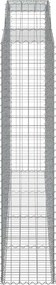Klenuté gabionové koše 4 ks 300x50x220/240cm pozinkované železo 3146811