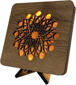 Li-Go "Mandala list" lampa 19x19 cm provedení povrchu: jedle
