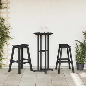 Zahradní barová souprava 3 ks Černá HDPE 3335802