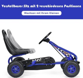 Costway Vozík Gokart s pedálem ruční brzdy Auto 30 kg Pedál Vozidlo