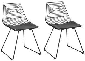 Sada 2 kovových židlí černé BEATTY Beliani