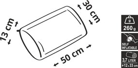 Cattara Polštář samonafukovací 50x30x13