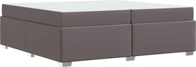 Rám postele Šedá 200 x 200 cm PVC 3399252