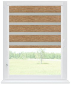 Dekodum Roleta den a noc v bílé kazetě zatemňovací, barva látky Jantarová Šířka (cm): 94, Výška (cm): Standardní (do 150 cm), Strana mechanismu: Práva